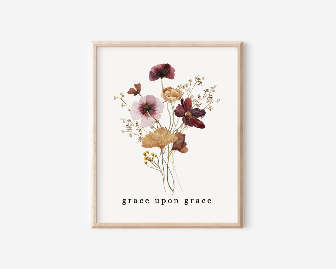 Christian Wall Art Printable Grace Upon Grace Printable Bible - Etsy