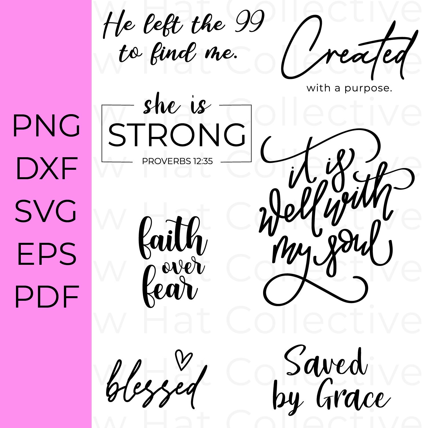 Christian Bundle Bible Verses svg dxf png instant | Etsy