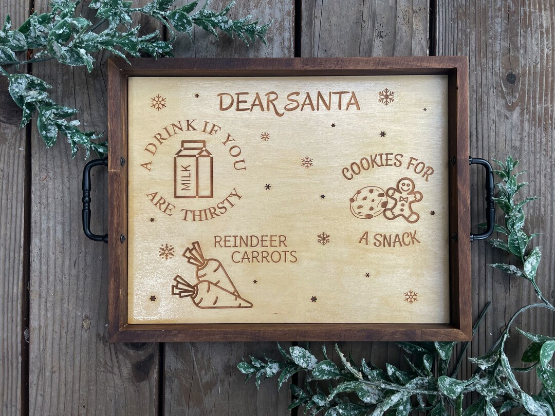Personalized Santa Snack Tray - Etsy
