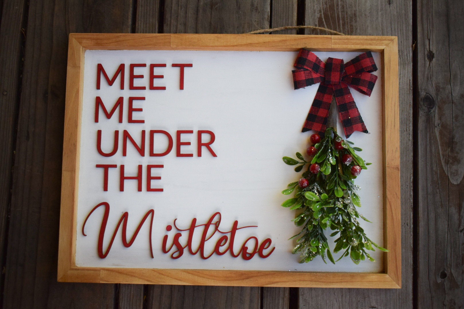 12x16 Meet Me Under the Mistle Toe - Etsy