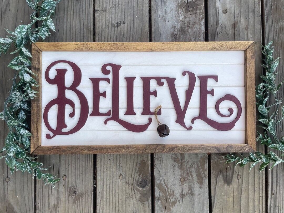 18x12 Large Believe Sign - Etsy