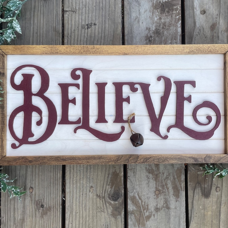 Believe Sign - Etsy