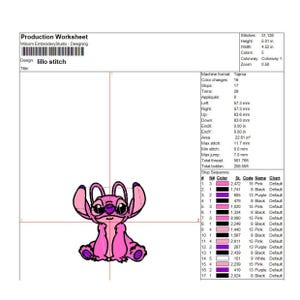 Pink Angel Embroidery Design: Lilo and Stitch, 4 Sizes (digital File ...