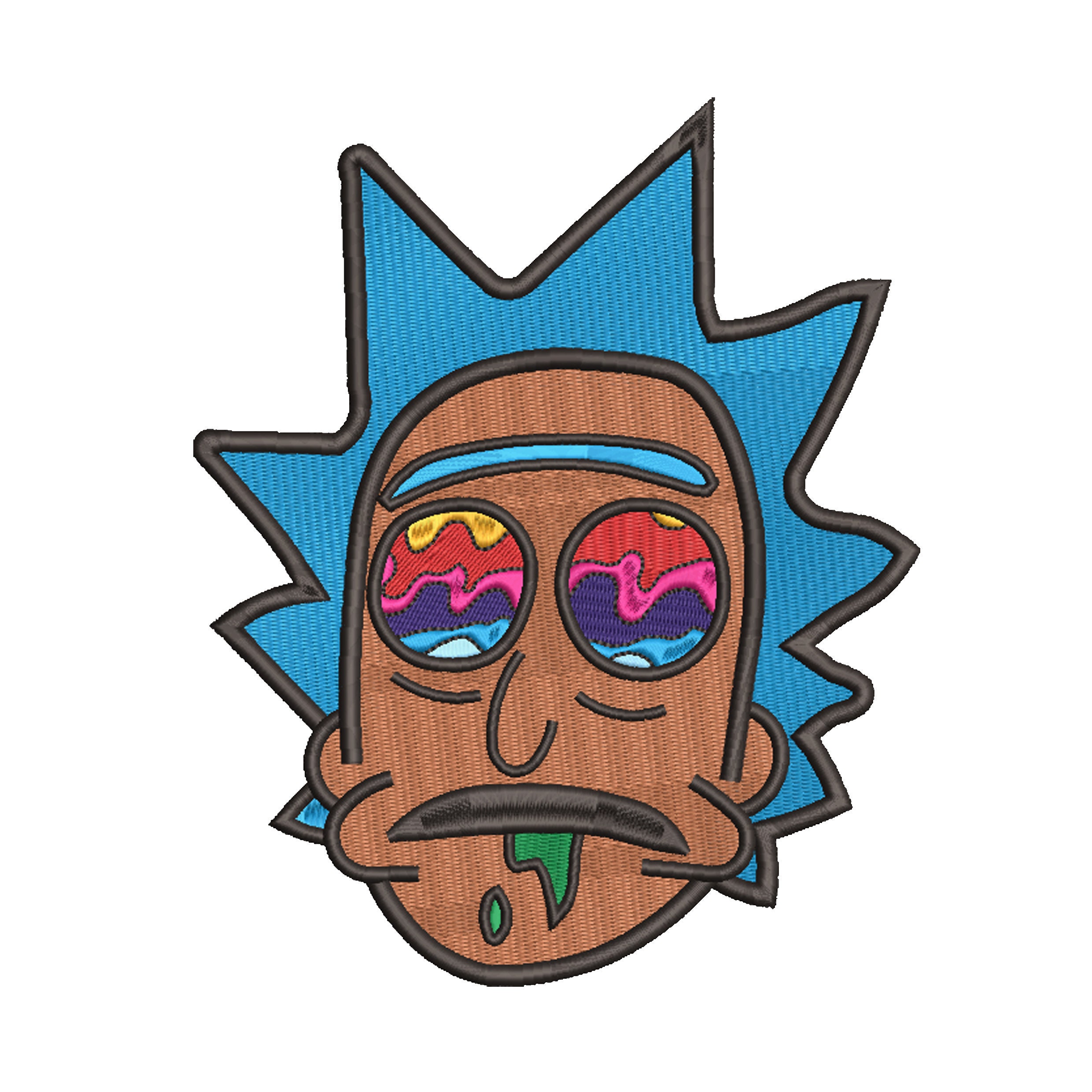 Rick and morty embroidery design pachte computer embroidery | Etsy