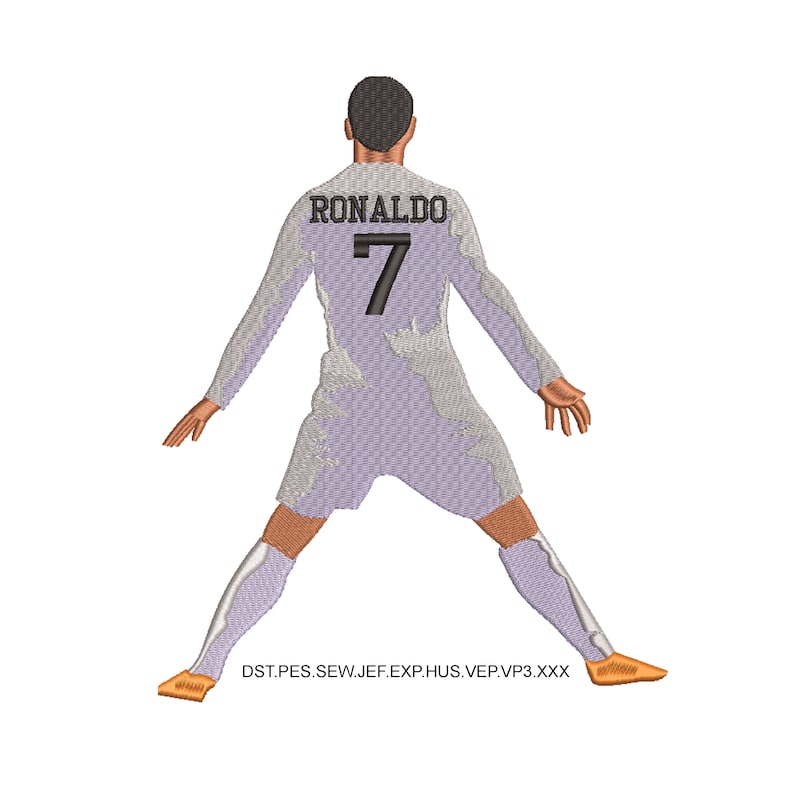 Cristiano Ronaldo Embroidery Design: 3 Sizes (digital File) - Etsy