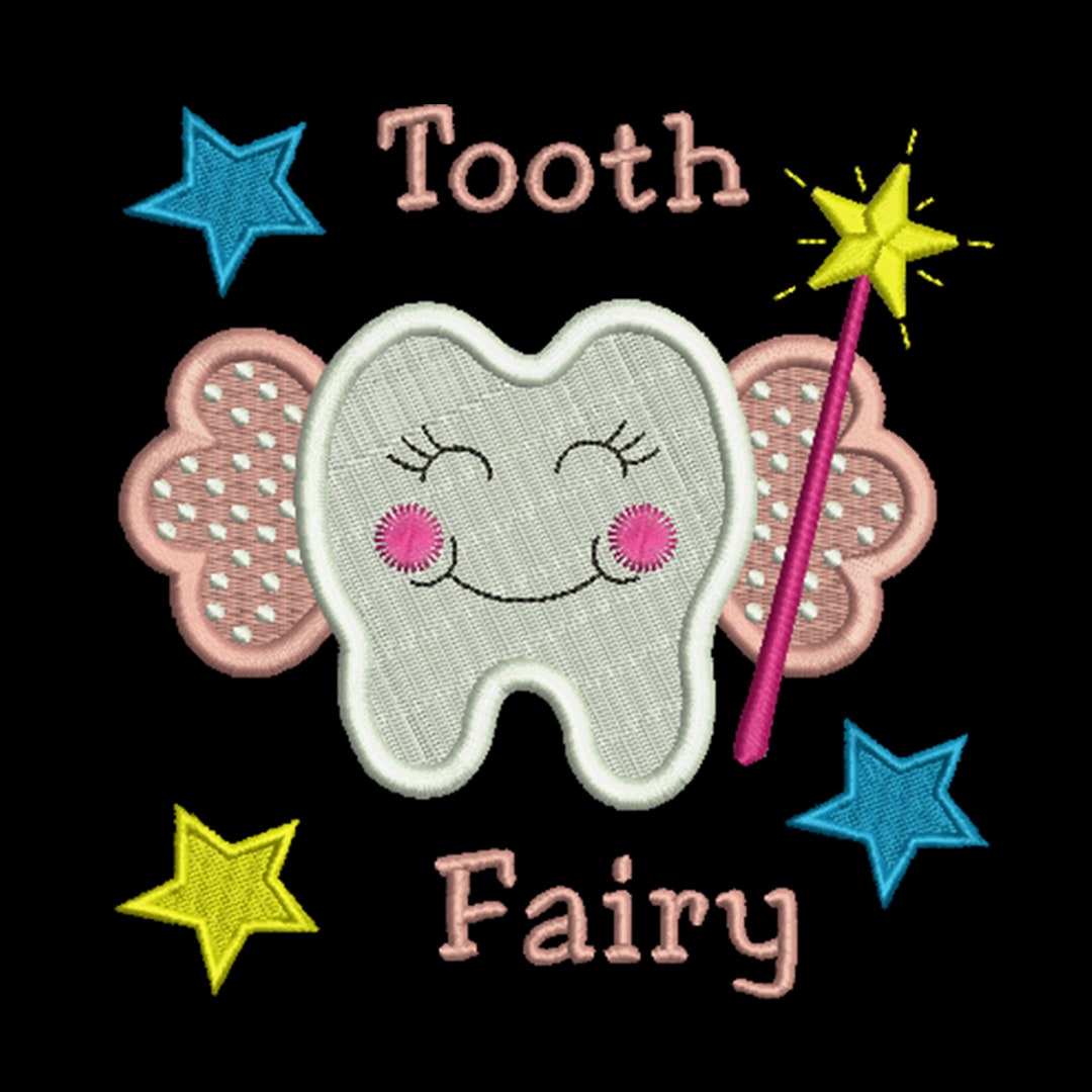 Tooth Fairy Embroidery Design: Machine Embroidery File (14cm) - Etsy