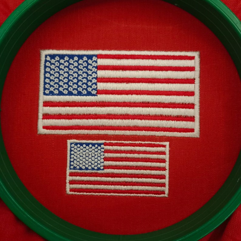 USA Flag Embroidery Design: American Flag (digital File) - Etsy