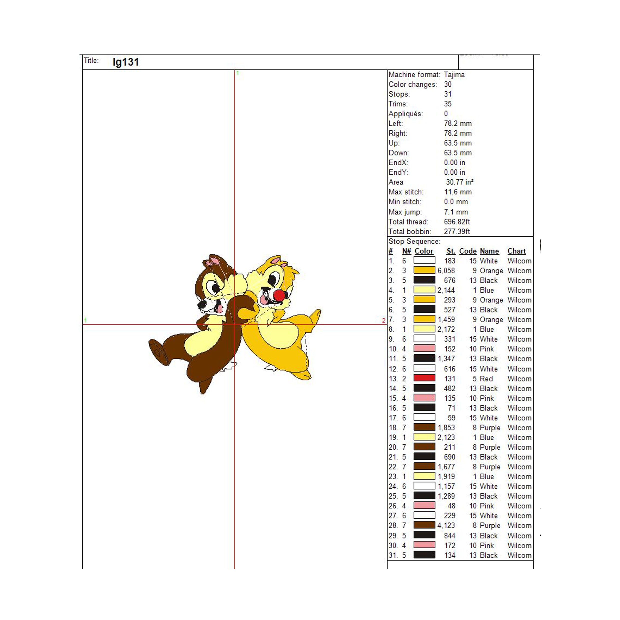 Chip and Dale Embroidery Design Computer Embroidery Machine - Etsy