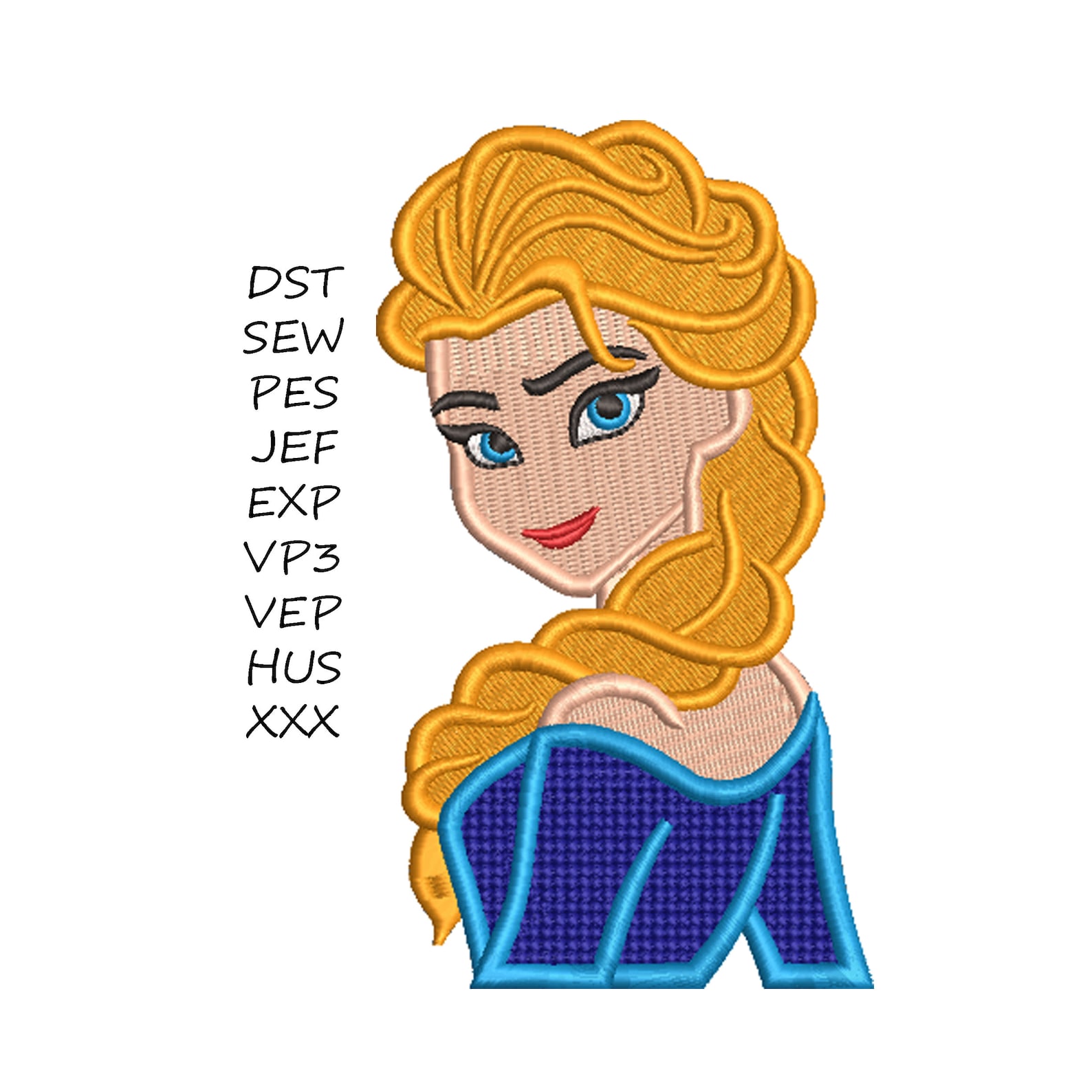 Frozen Elsa Embroidery Design Digital File Embroidery Machine - Etsy