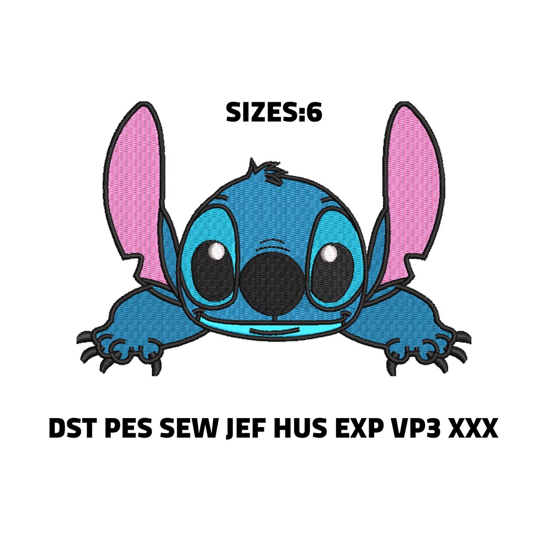 Stitch Embroidery Design: 6 Sizes (digital File) - Etsy