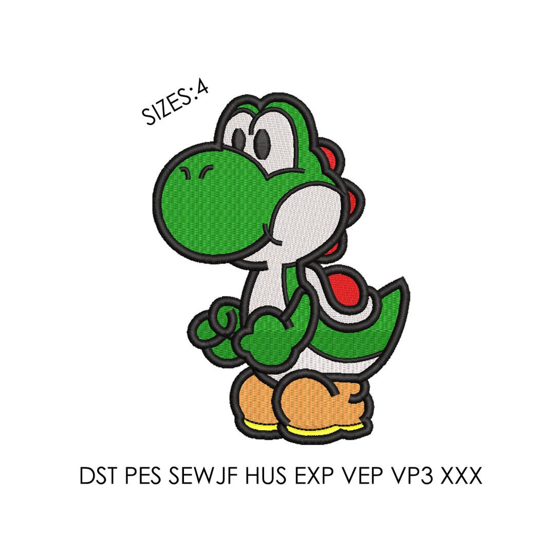 Yoshi Embroidery Design: Mario Bros. Inspired (digital File) - Etsy
