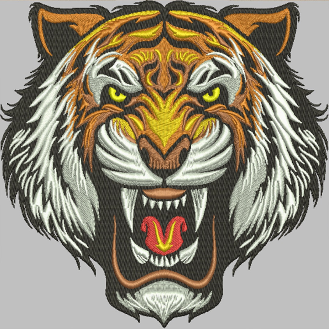 Tiger Embroidery Design Computer Embroidery Digital File Dst Pes Sew ...