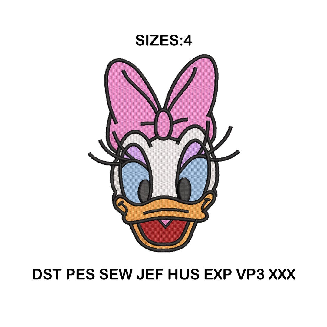 Duck Face Embroidery Design Computer Embroidery Format's Digital File ...