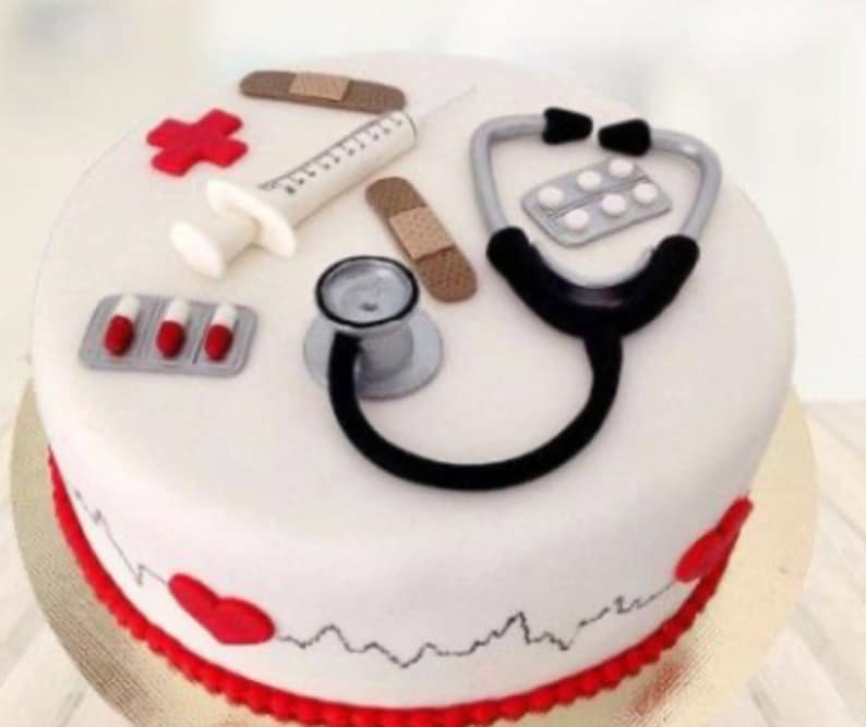 Doctor /nurse Themed Fondant Toppers - Etsy