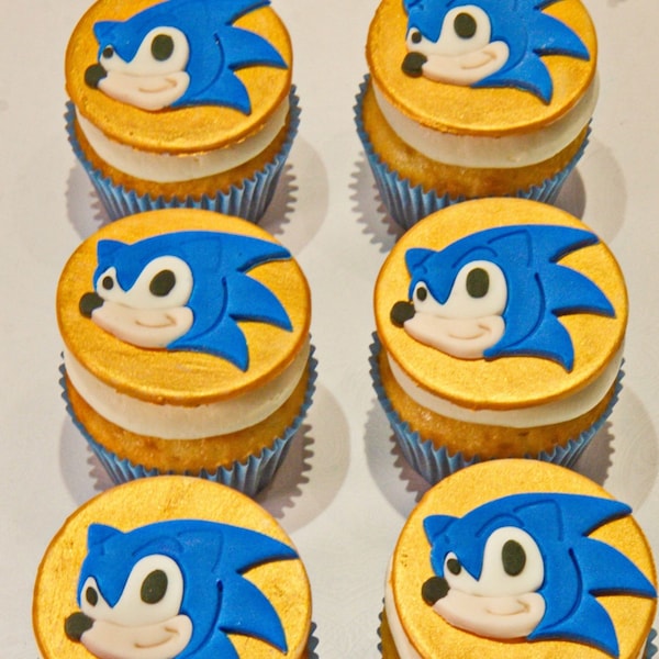 Sonic Birthday Cupcake Toppers - Etsy