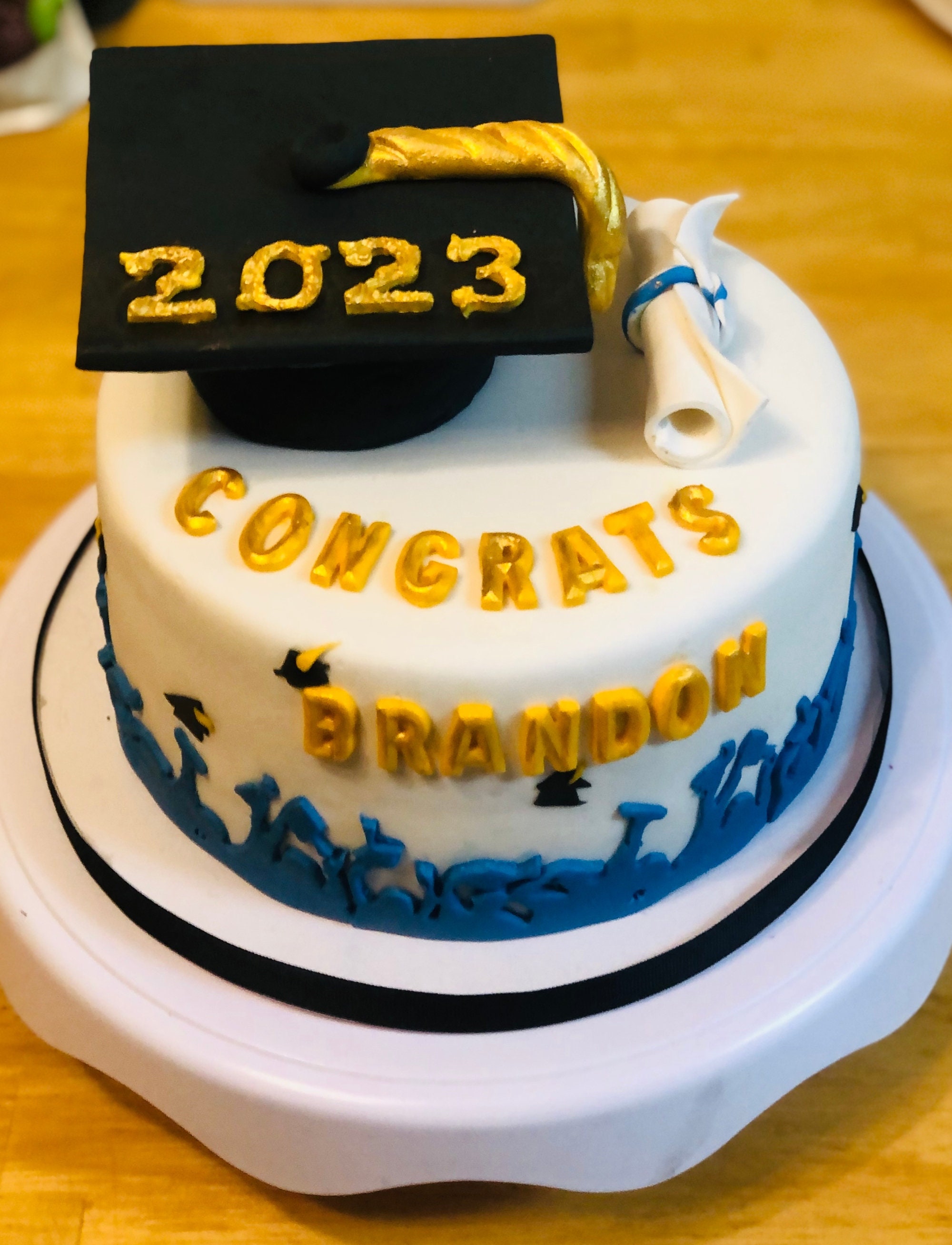 Graduation Fondant Cake - Etsy