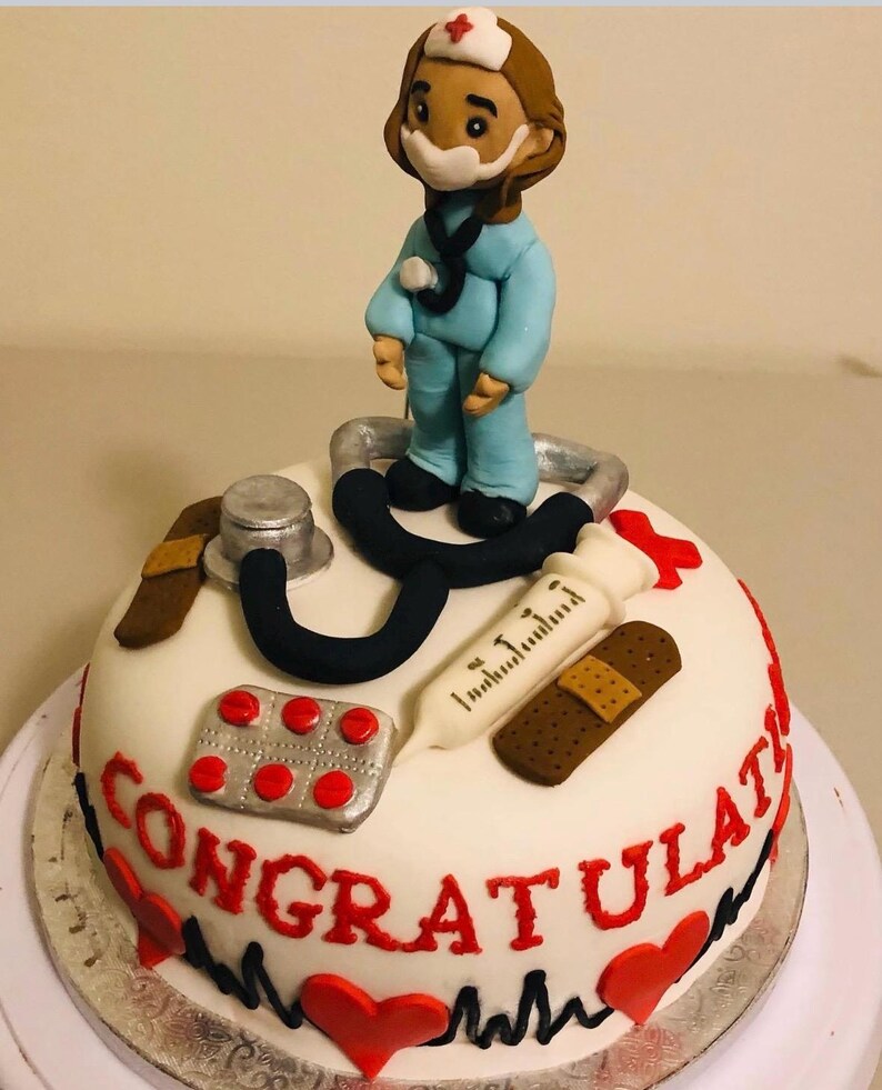 Doctor /nurse Themed Fondant Toppers - Etsy