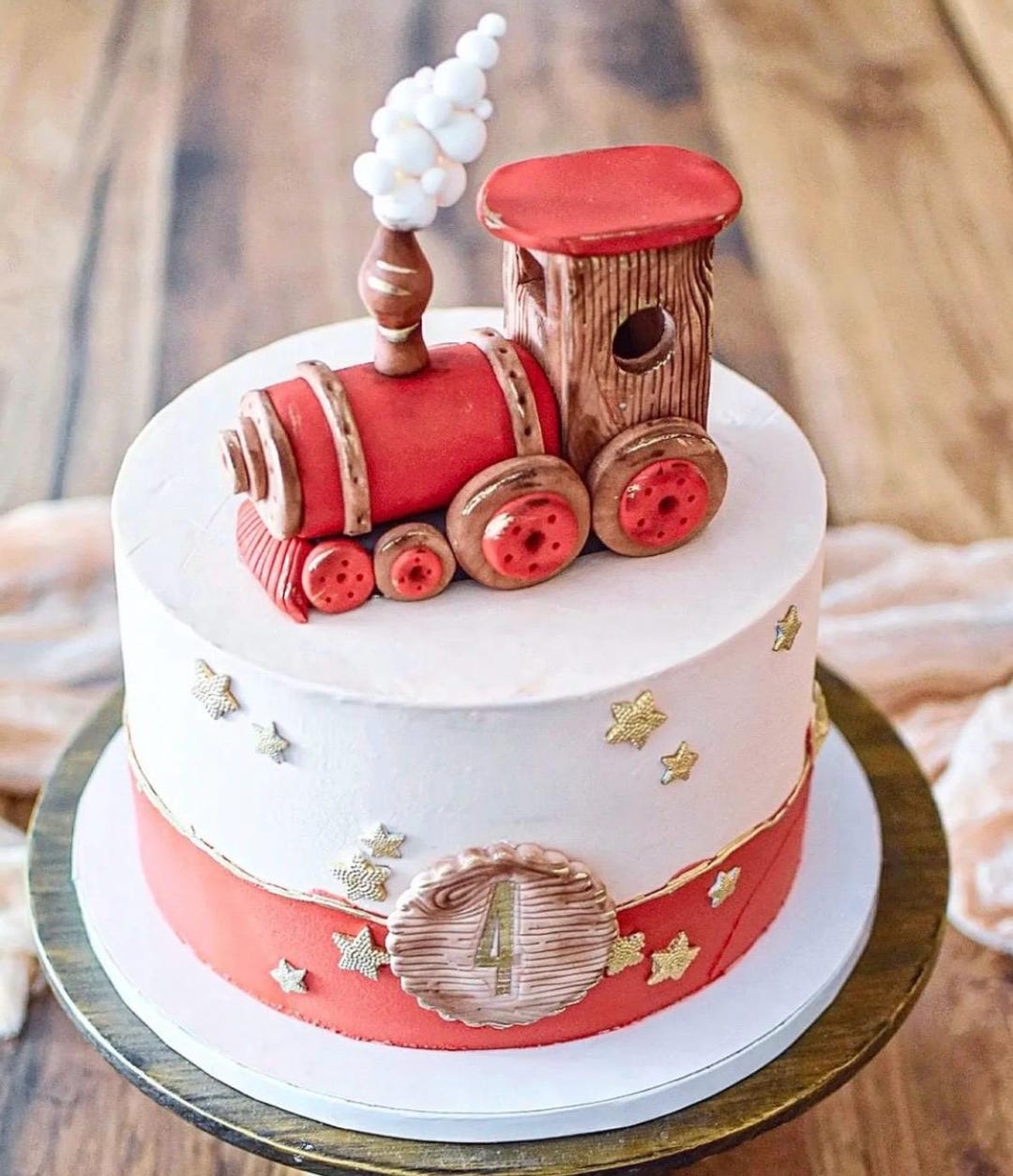Train Themed Fondant Covered Birthday Cake - Etsy