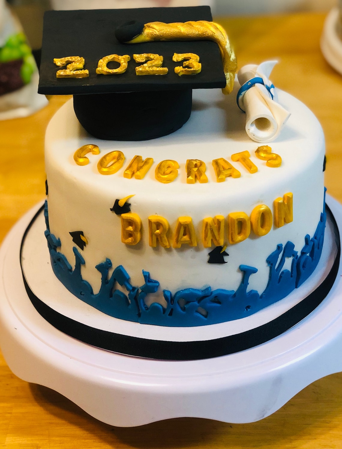 Graduation Fondant Cake - Etsy