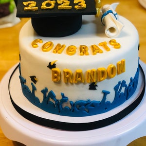 Graduation Fondant Cake - Etsy