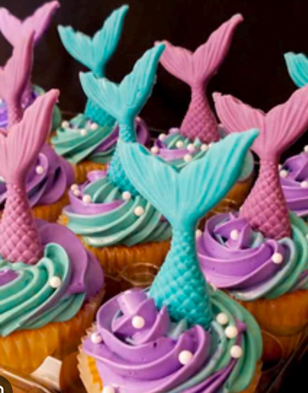 Mermaid Themed Fondant Toppers - Etsy