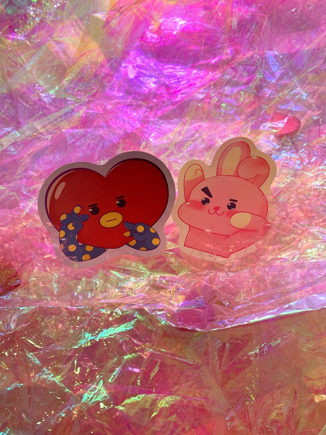 Cute bt21 Cooky and Tata sticker set | Etsy