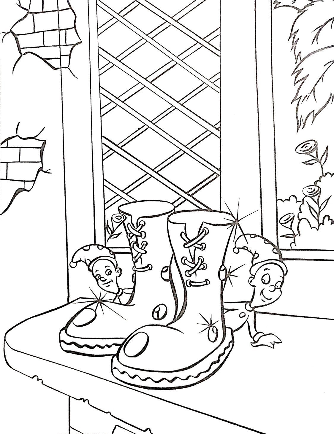 Coloring Picture Of Elves And Shoemaker Coloring Pages