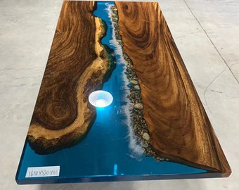 Walnut Wood Table Epoxy River Table Handmade Conference Table Resin ...