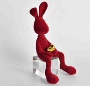 Handmade Red MR. Rabbit Sculpture Unique Luxury Home Decor - Etsy