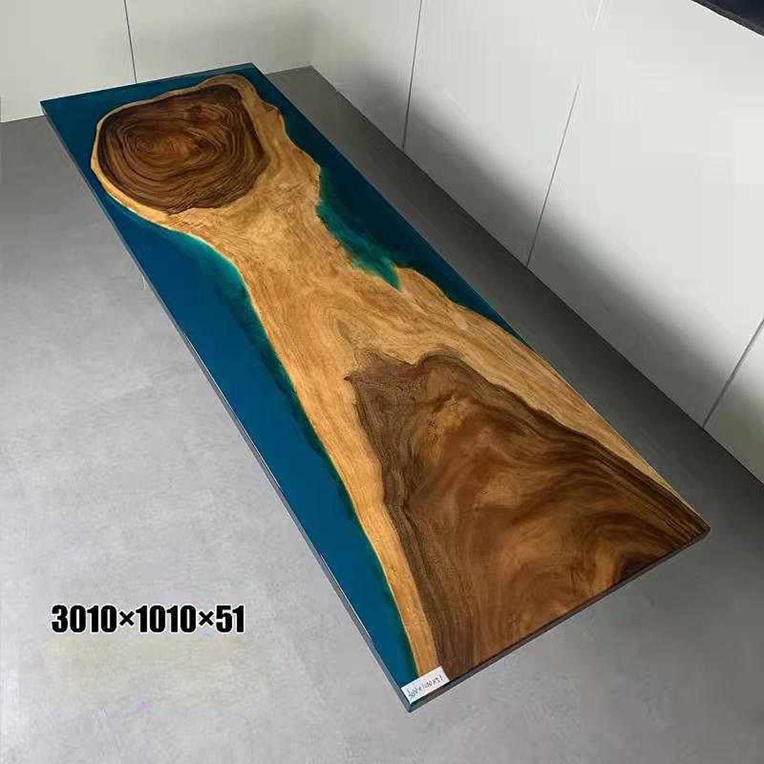 Walnut Wood Table Epoxy River Table Handmade Ocean Table Sea Resin ...