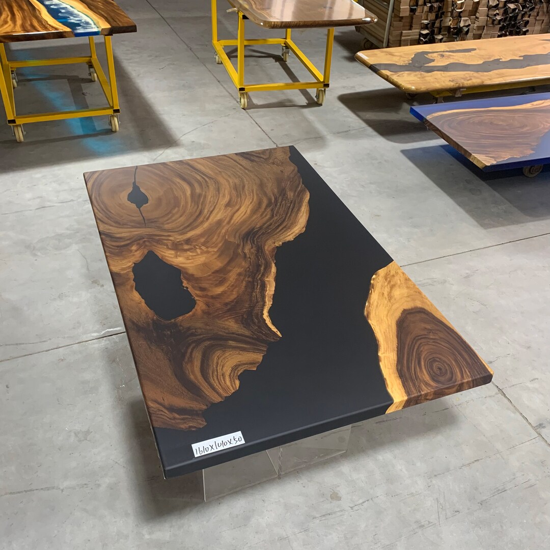 Walnut Wood Table Epoxy River Table Handmade Conference Table Resin ...