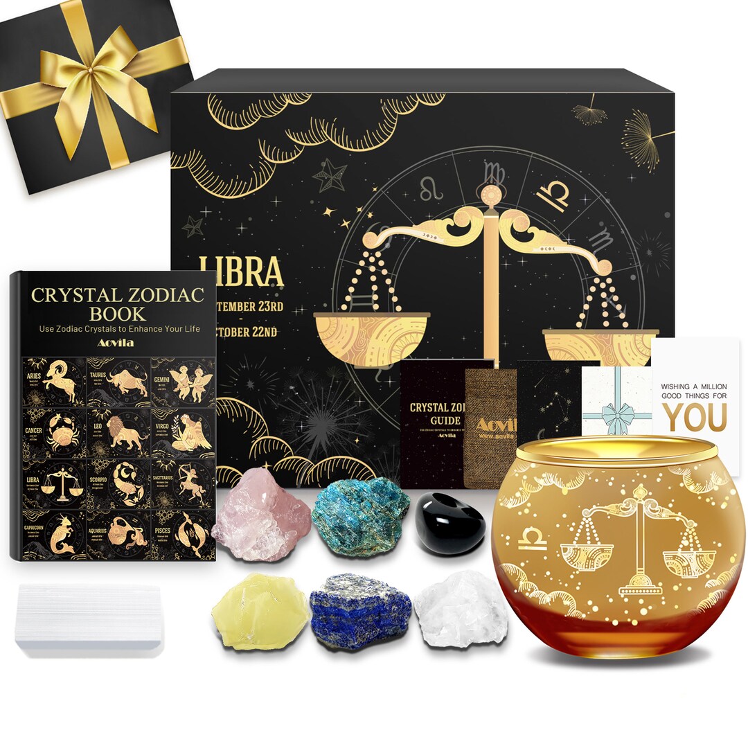 Libra Birthday Gifts for Women Libra Candle Holder Crystals - Etsy