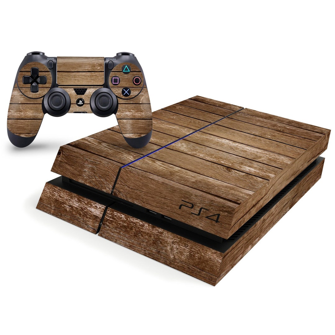 Original Playstation 4 Skin PS4 Wood Skin PS4 Gaming Wrap Wooden Gaming ...