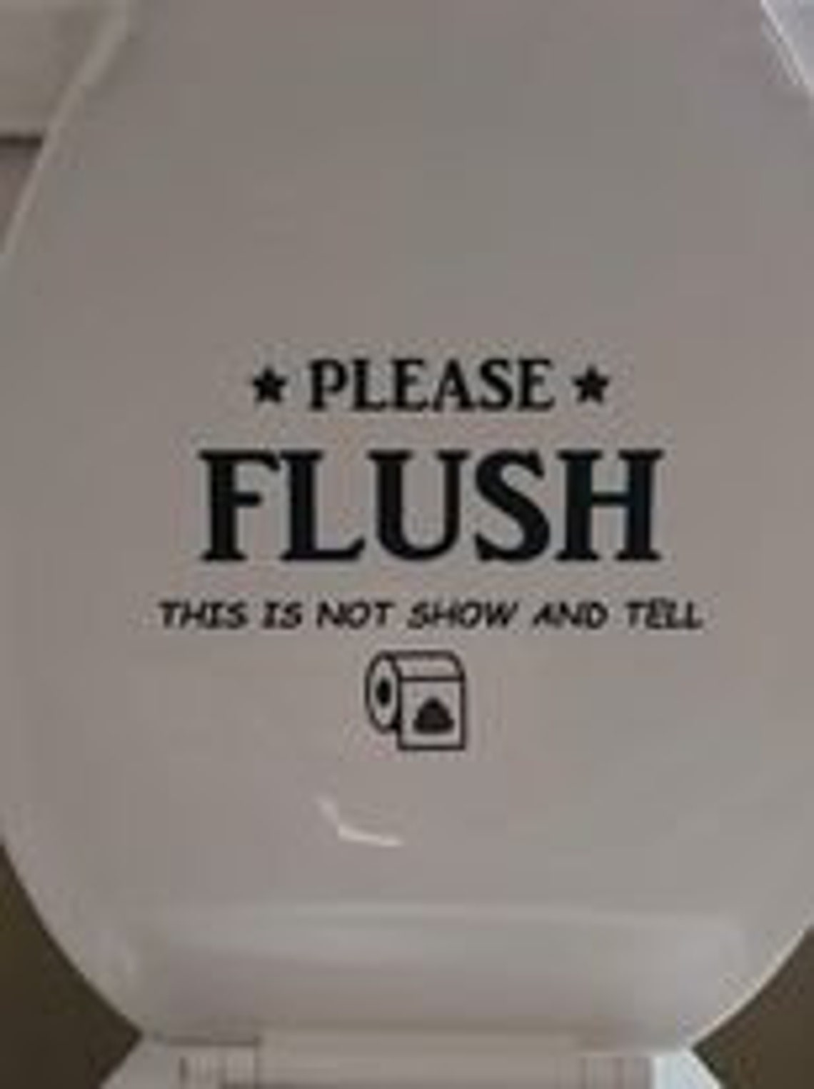 Please Flush Toilet Bowl Sticker - Etsy