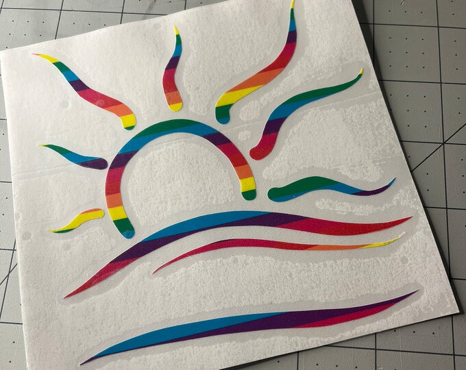 Naturist Nudist Symbol 5x 5 Pride Rainbow Sticker - Etsy