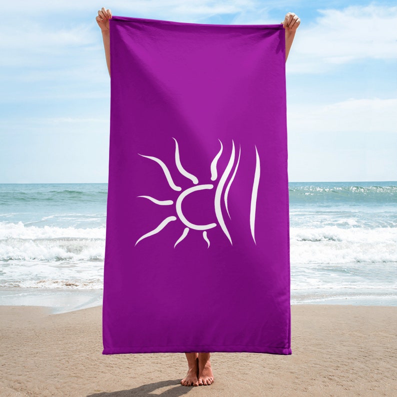 Purple Naturist Symbol Beach Towel - Etsy