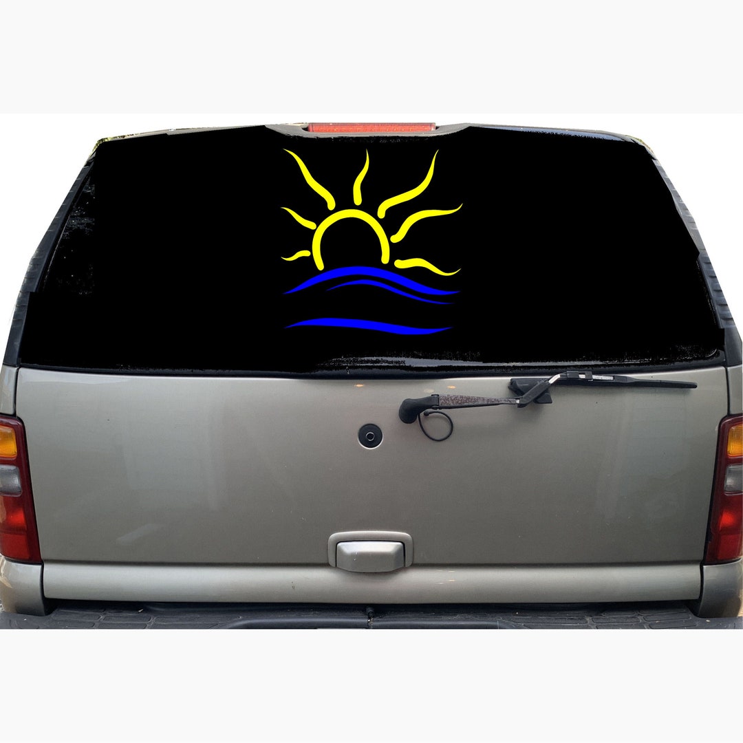 Naturist Symbol 16"x 16" Yellow & Blue Vinyl Transfer Decal - Etsy