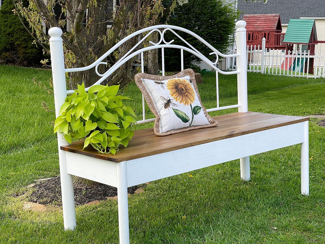 Handcrafted Headboard Bench | Etsy