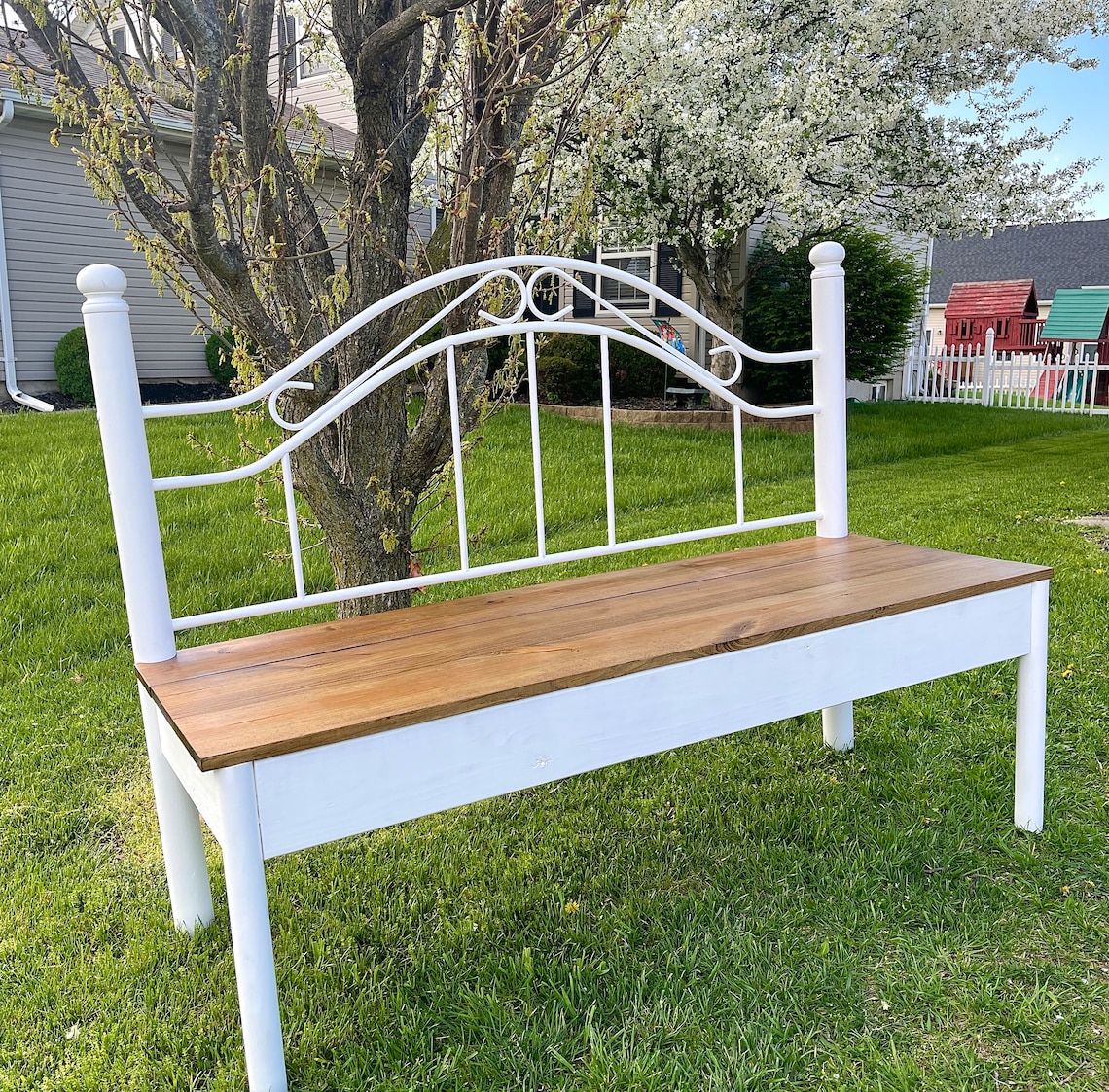 Handcrafted Headboard Bench | Etsy