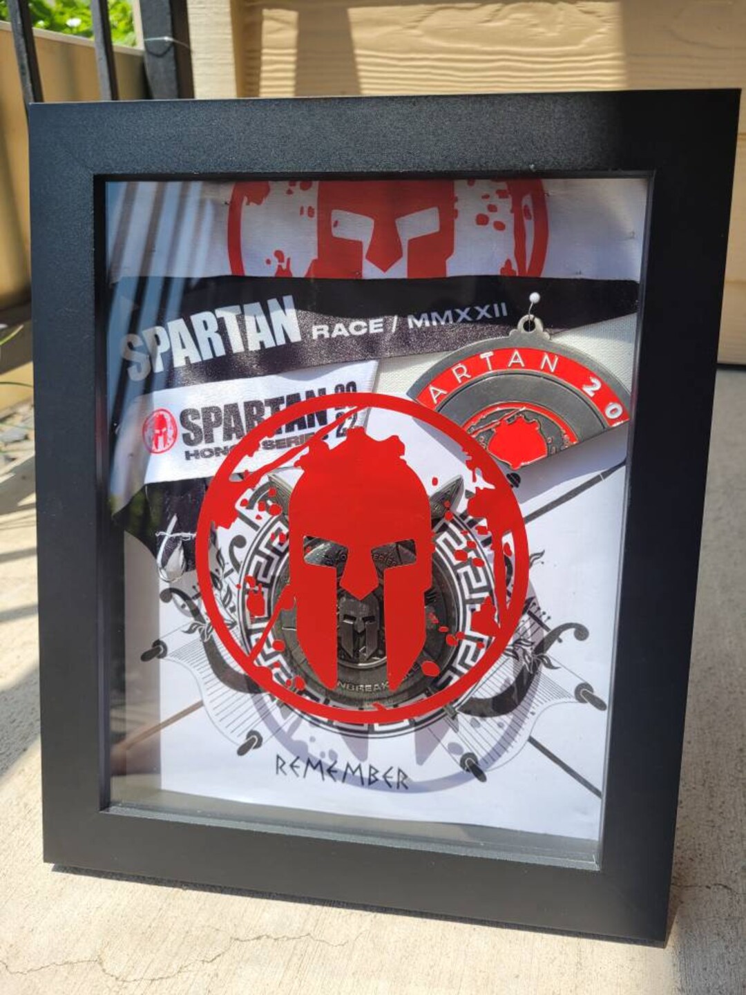Spartan Race Display Box for Single & Multiple Medal Spartan Logo ...