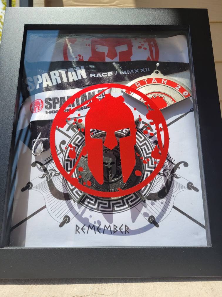 Spartan Race Display Box for Single & Multiple Medal Spartan Logo ...