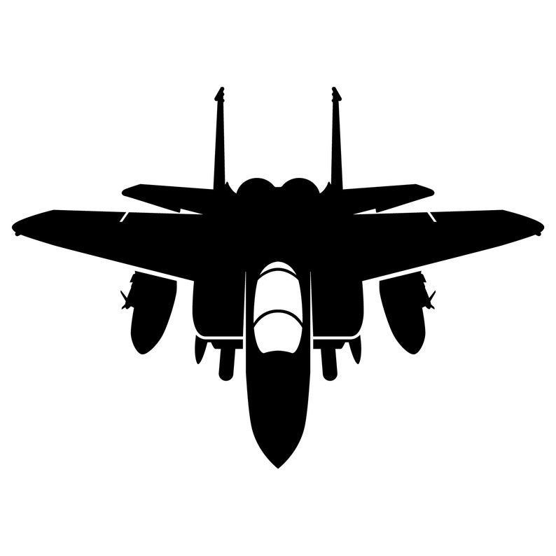 Fighter Jet Decal Choose Your Color - Etsy