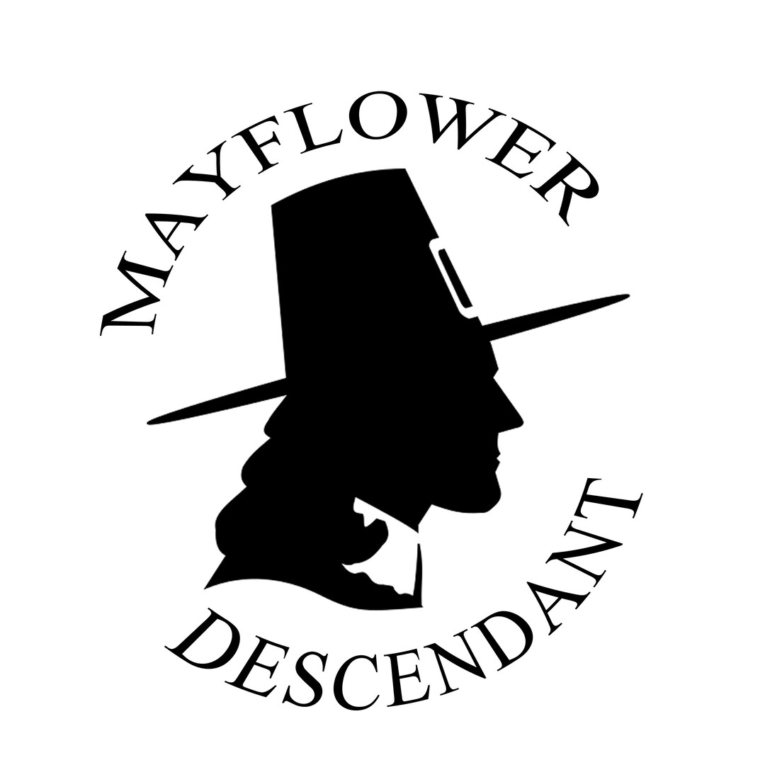 Mayflower Descendant Silhouette Decal OR Iron On - Etsy