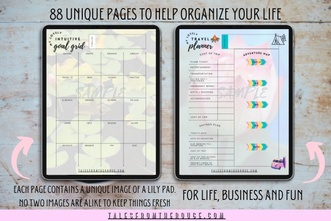 Digital Undated Planner Lily Pad Theme Ultimate Printable - Etsy