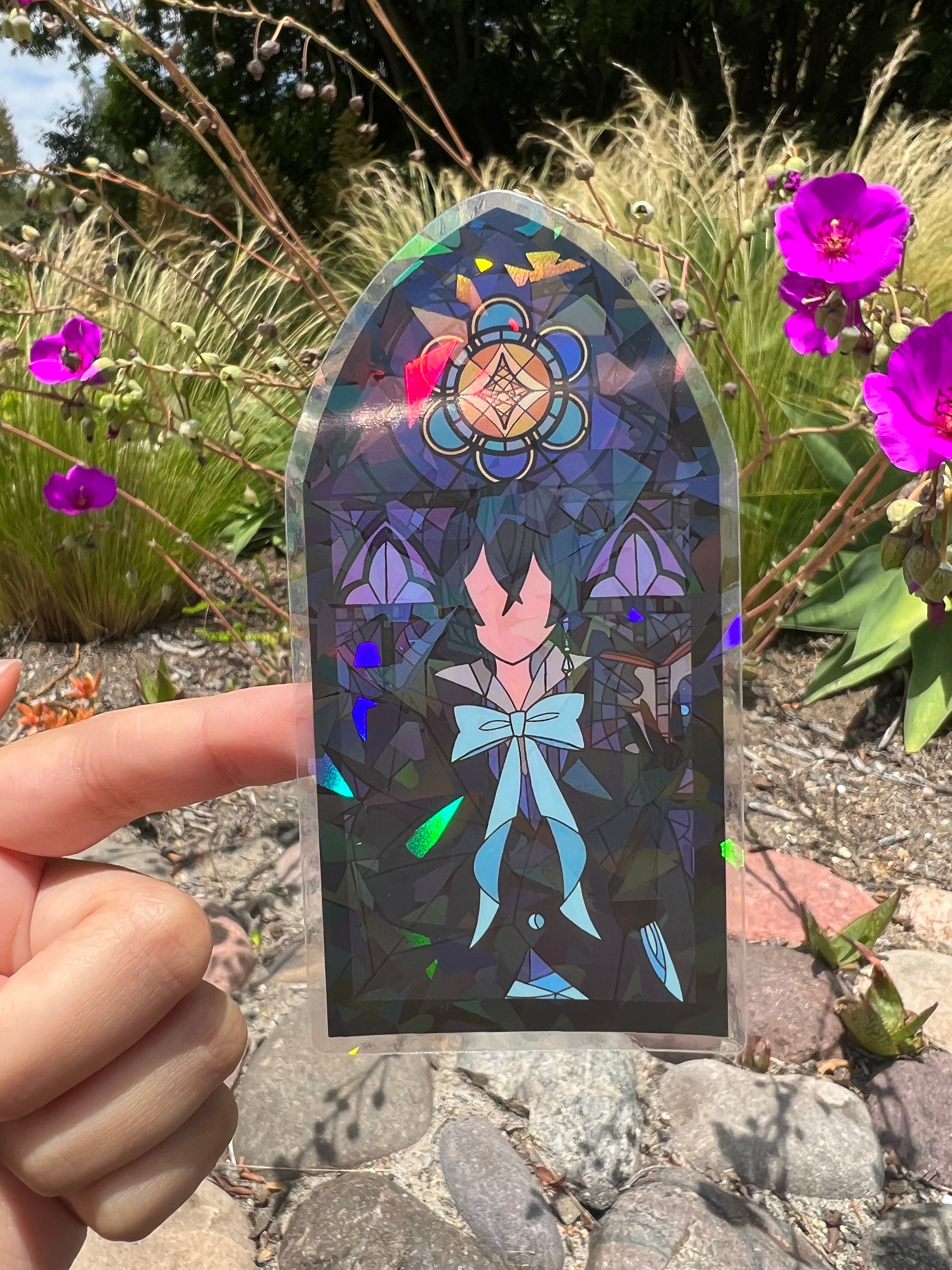 The Case Study of Vanitas Holographic stained Glass Vinyl Sticker - Etsy