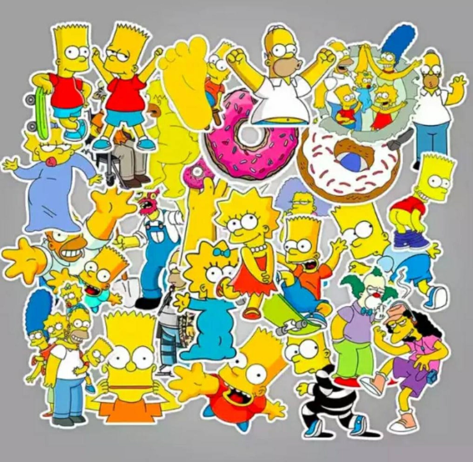 50 Pack Simpson Stickers Waterproof Vinyl Stickers Decals | Etsy