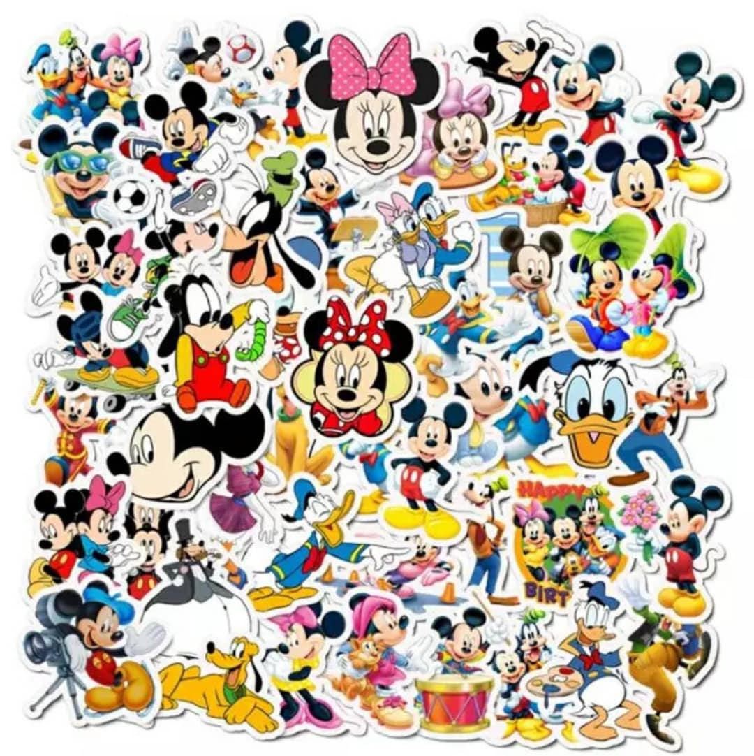 50 Pack Mickey Mouse Stickers Vinyl Stickers Hard Hat Decal Sticker ...