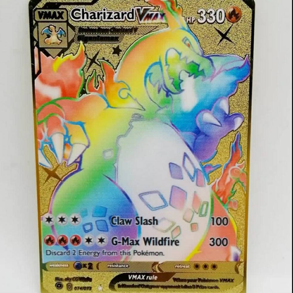 Charizard Champion's VMAX rainbow Hyper Rare 74/73 | Etsy
