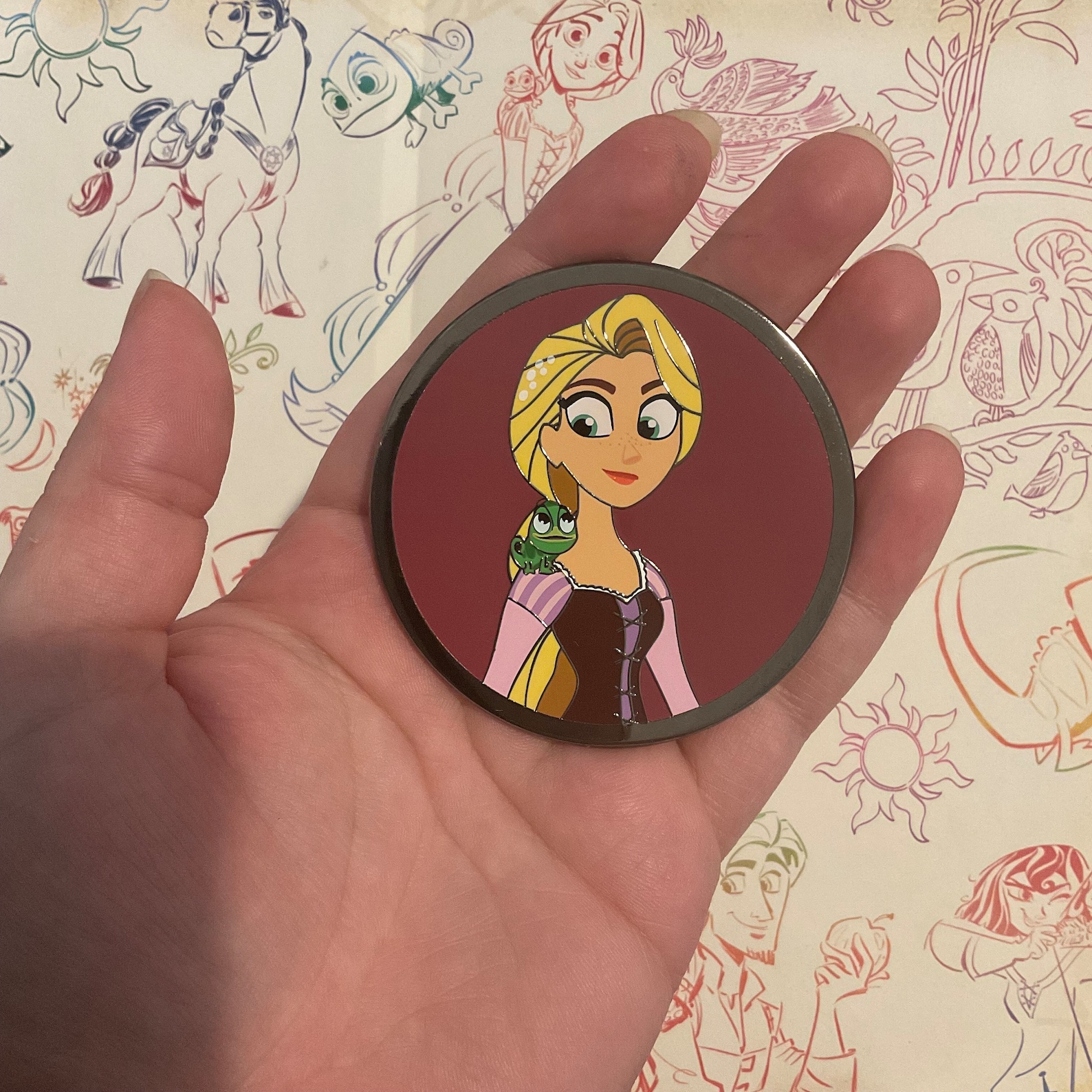 Pet Series: Rapunzel and Pascal Pin - Etsy