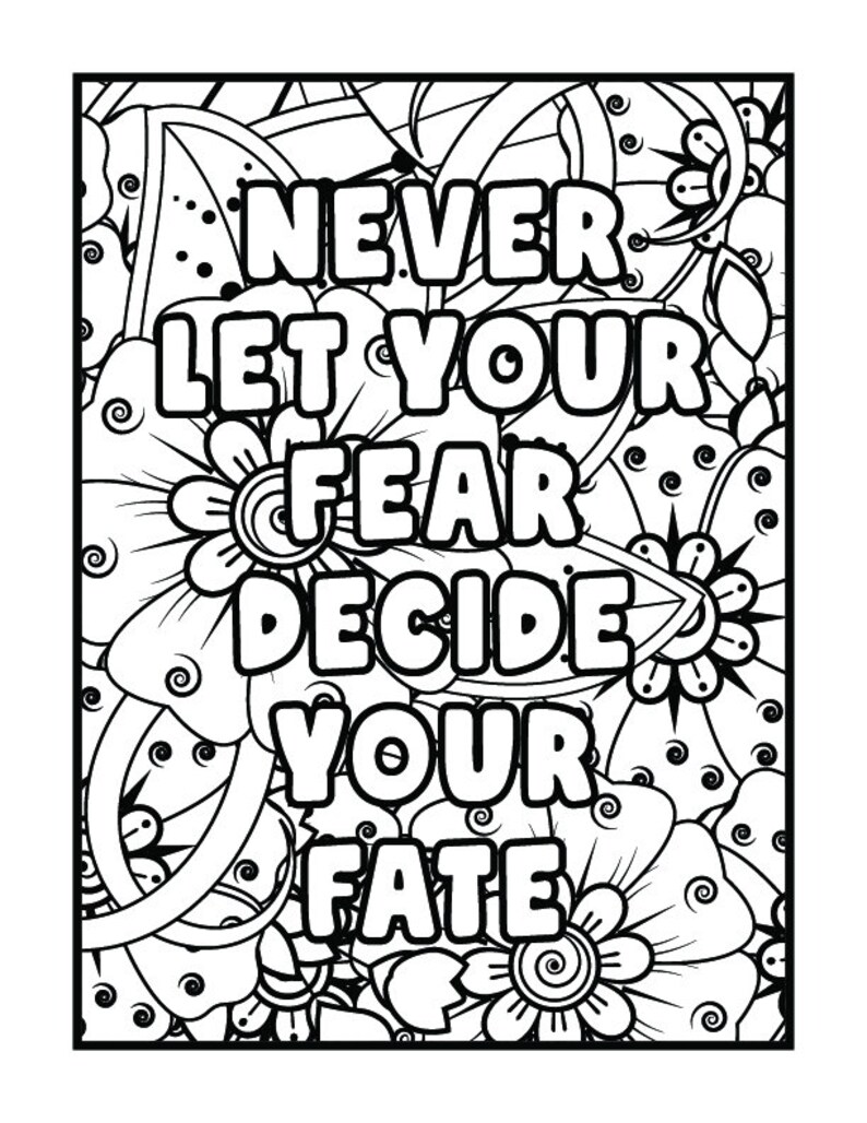 17 Motivational Coloring Pages - Etsy